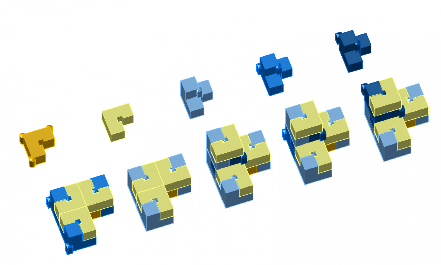 Aperiodic Polycube Tiling(s). | Aperiodic Tiling